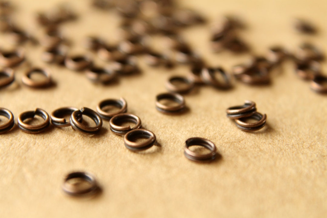 200 Pc. 4mm Antique Copper Split Rings, 22 Gauge | FI-141 - Etsy