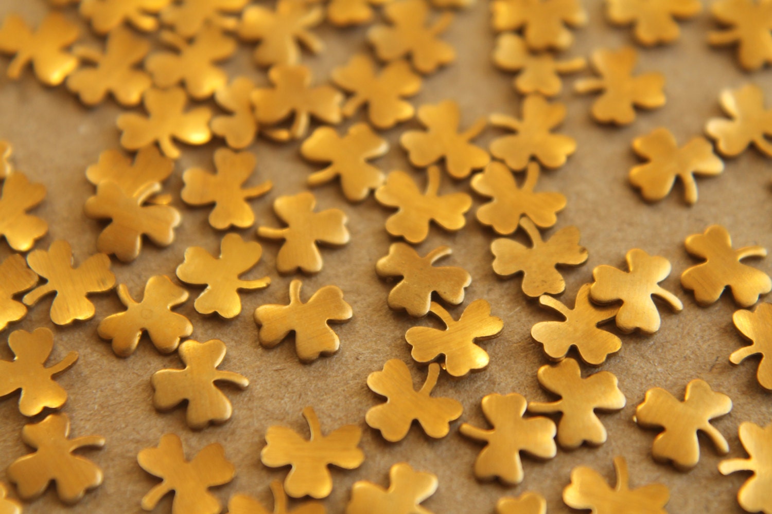 30 Pc. Tiny Raw Brass Shamrocks: 6mm by 6mm Made in USA | Etsy