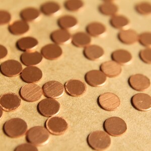 36 Pc. Tiny Raw Copper Circles: 5mm Diameter - Made in USA | RB-489 - Etsy