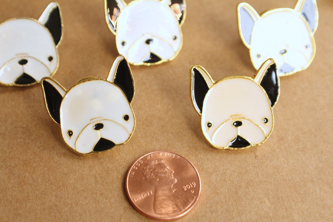 1 Pc. French Bulldog Brooch Pin 25mm X 24mm Dog Pet Puppy - Etsy