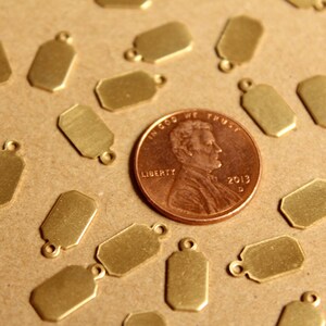 24 Pc. Small Raw Brass Stamping Tags: 11mm by 6mm - Made in USA | RB ...