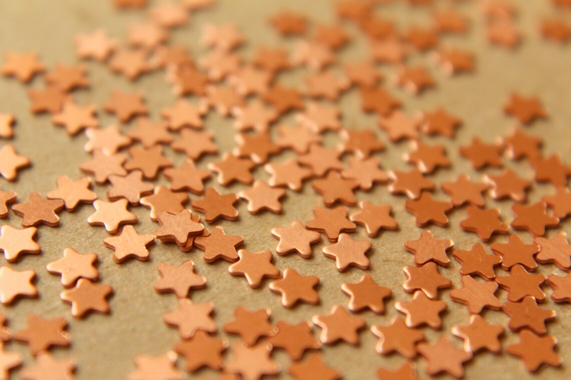 24 Pc. Tiny Raw Copper Stars: 5mm by 5mm Made in USA - Etsy