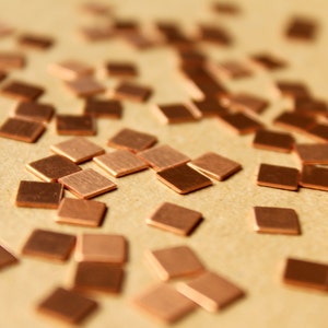 20 Pc. Tiny Raw Copper Squares: 5mm by 5mm - Made in USA | RB-628 - Etsy