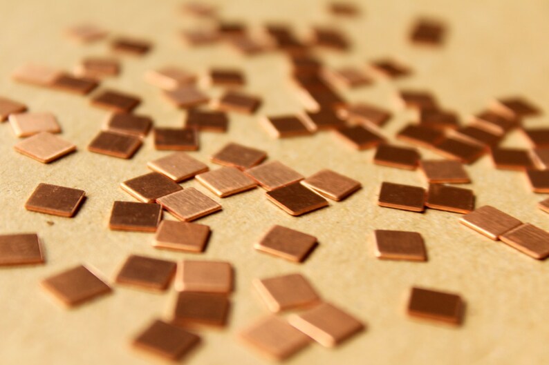 20 Pc. Tiny Raw Copper Squares: 5mm by 5mm - Made in USA | RB-628 - Etsy