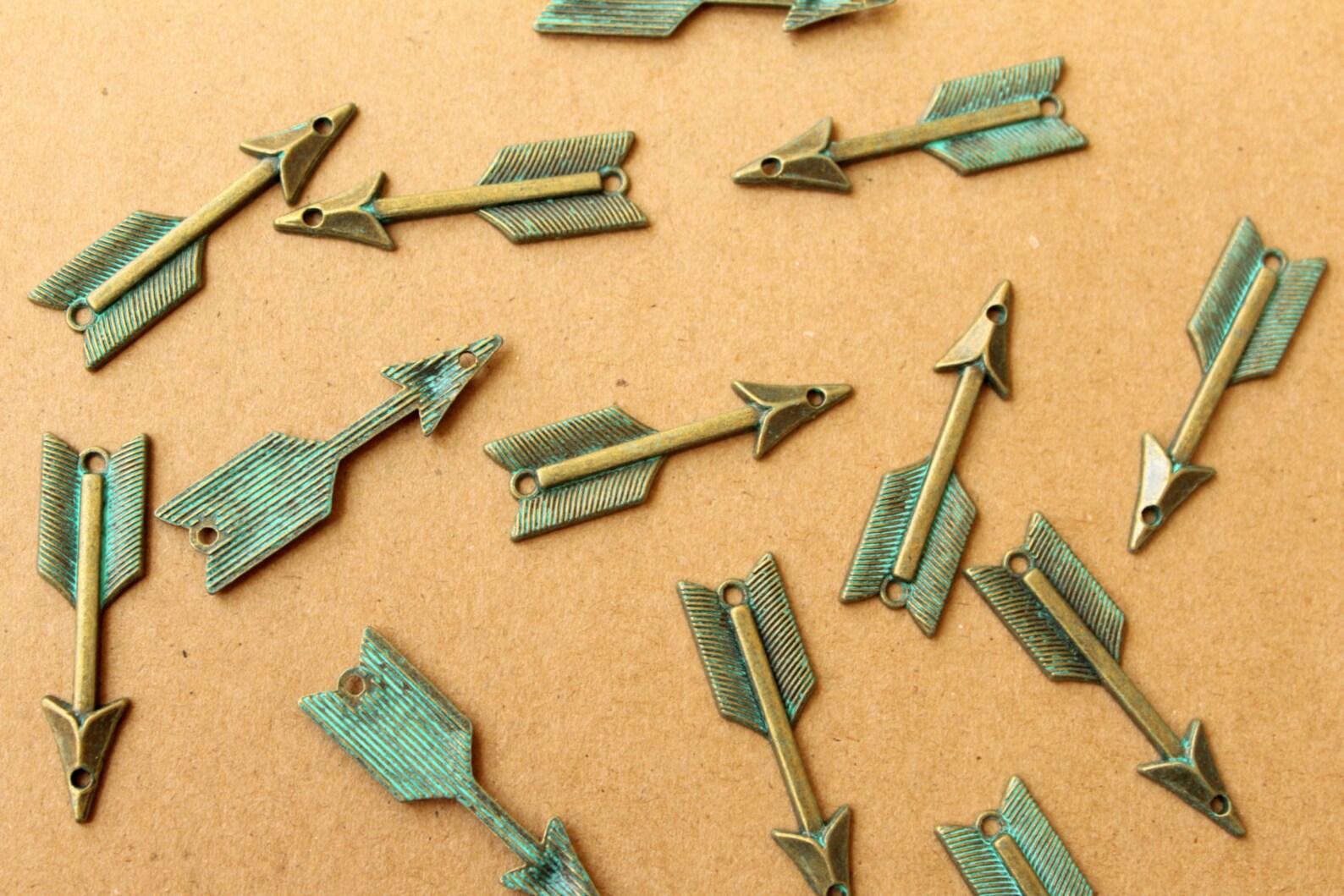 15 Pc. Verdigris Antique Bronze Arrow Connectors, 39mm by 10.5mm | MIS ...