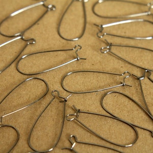 50 Pc. Gunmetal Kidney Earwires 33mm | FI-091 - Etsy