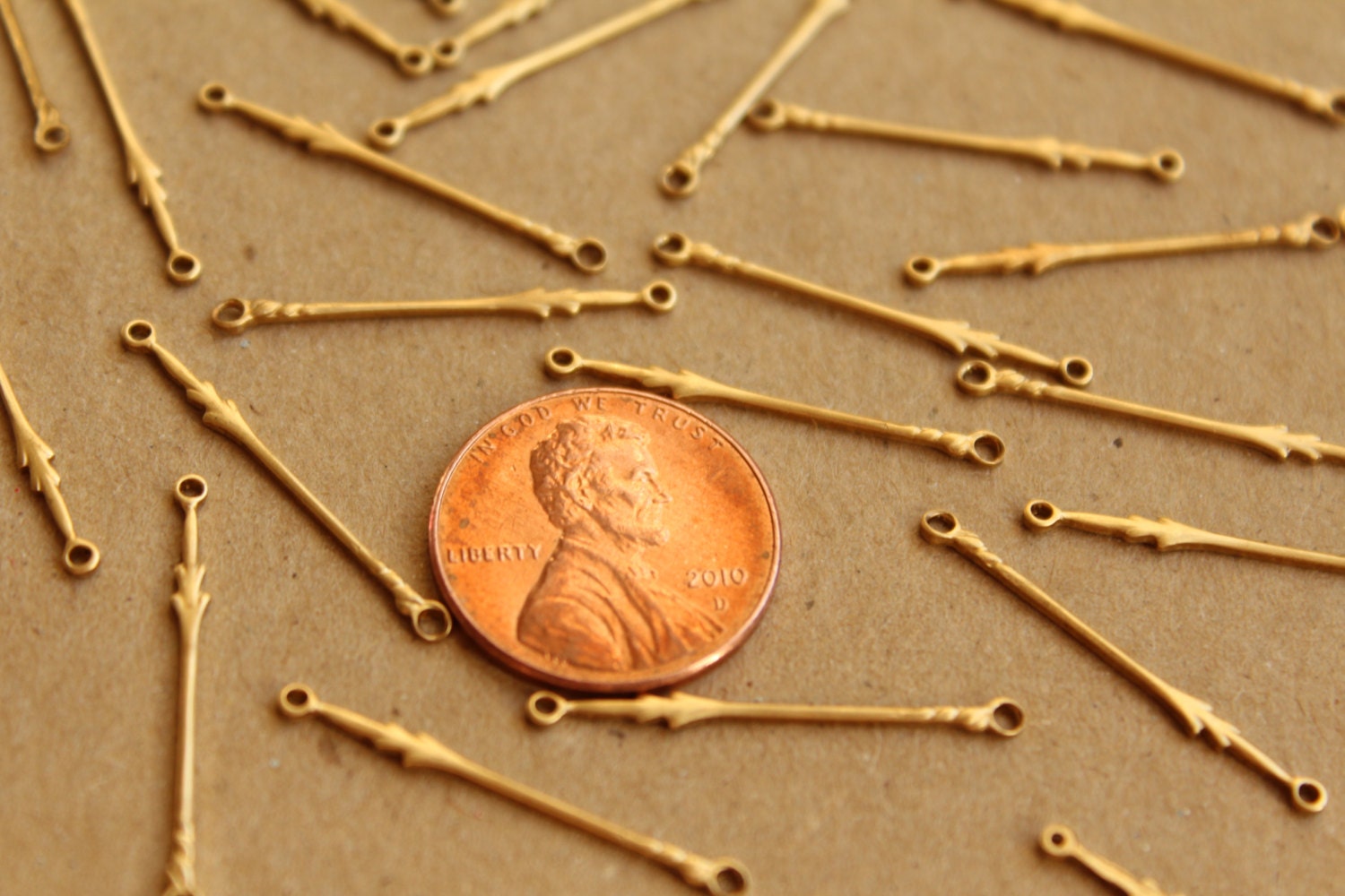 6 Pc. Raw Brass Narrow Fancy Bar Connectors: 26mm by 2mm | Etsy