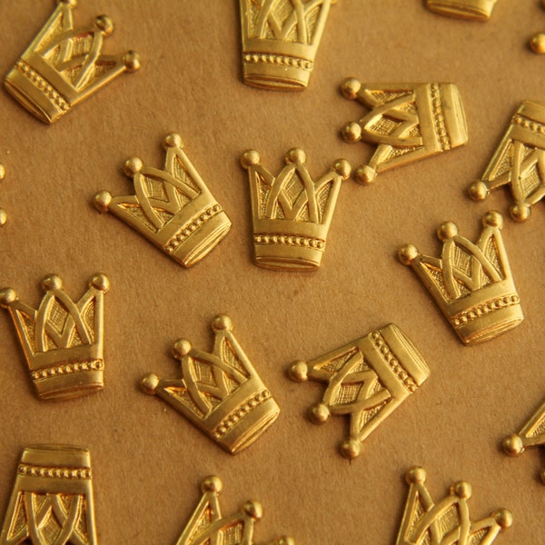 Brass Crown Findings - Etsy