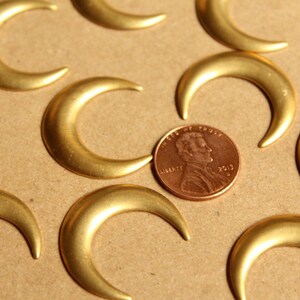 8 Pc. Raw Brass Rounded Moons: 23mm by 27mm - Made in USA | RB-894 - Etsy