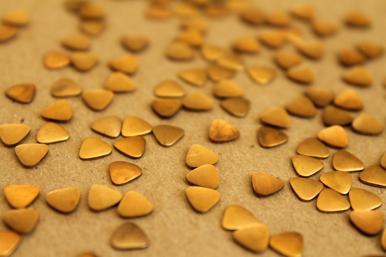 30 Pc. Tiny Raw Brass Rounded Triangles: 5mm by 5mm - Made in USA | RB ...