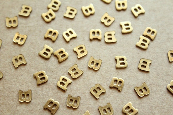 8 Pc. Tiny Raw Brass Letter B Stampings 5.5mm by 5.5mm | Etsy