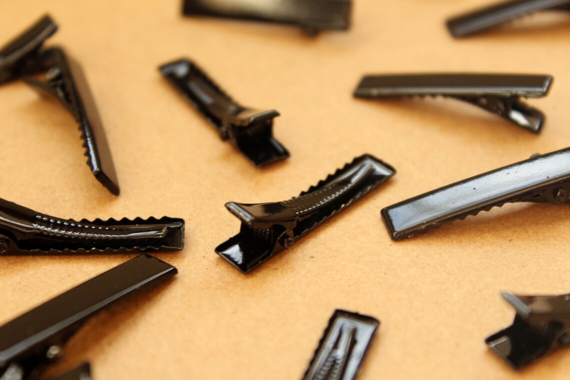 20 Pc. Black Mini Alligator Pins 34mm Long FI-315 - Etsy