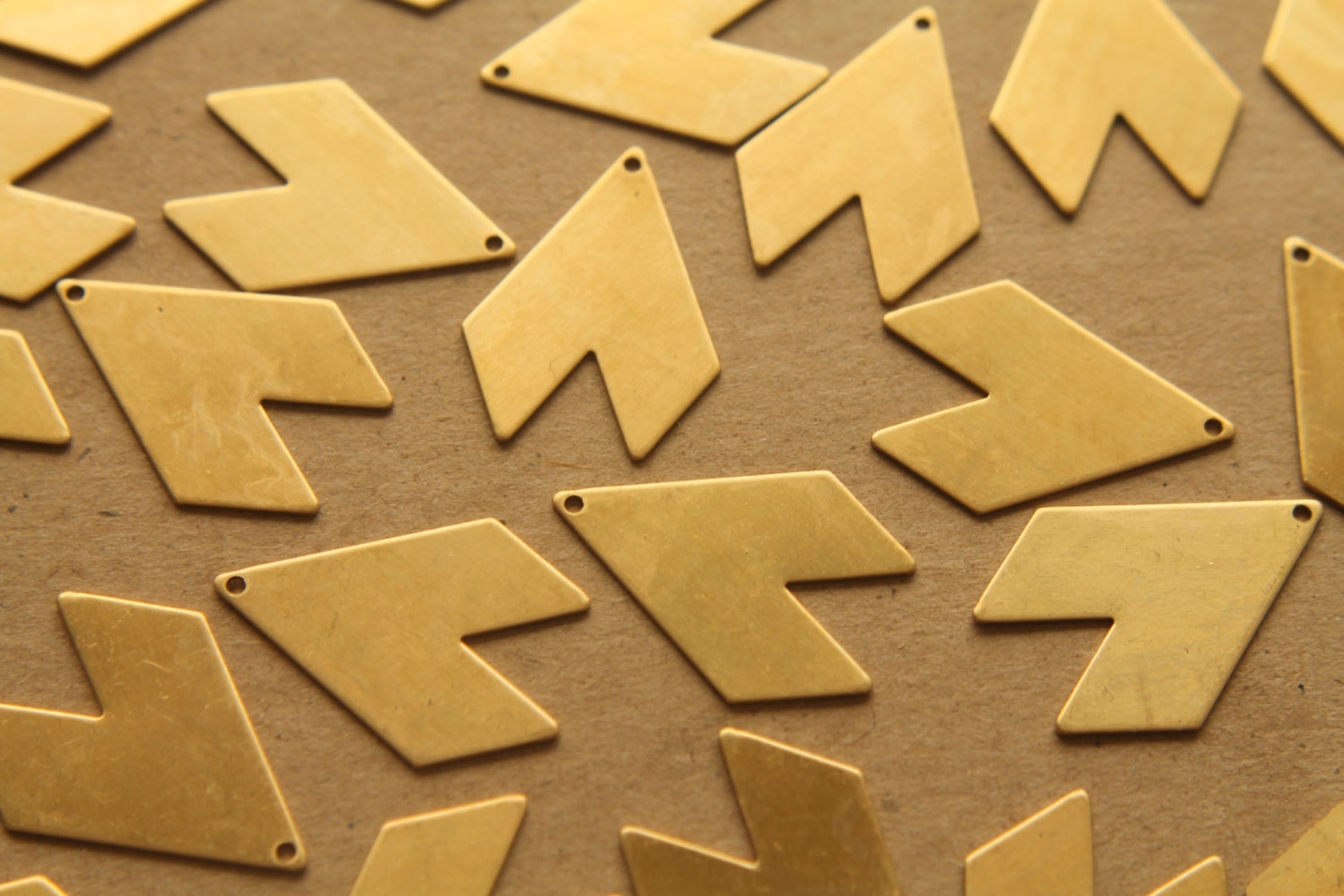 8 Pc. Raw Brass Chevron Flag: 29mm by 21mm Made in USA - Etsy