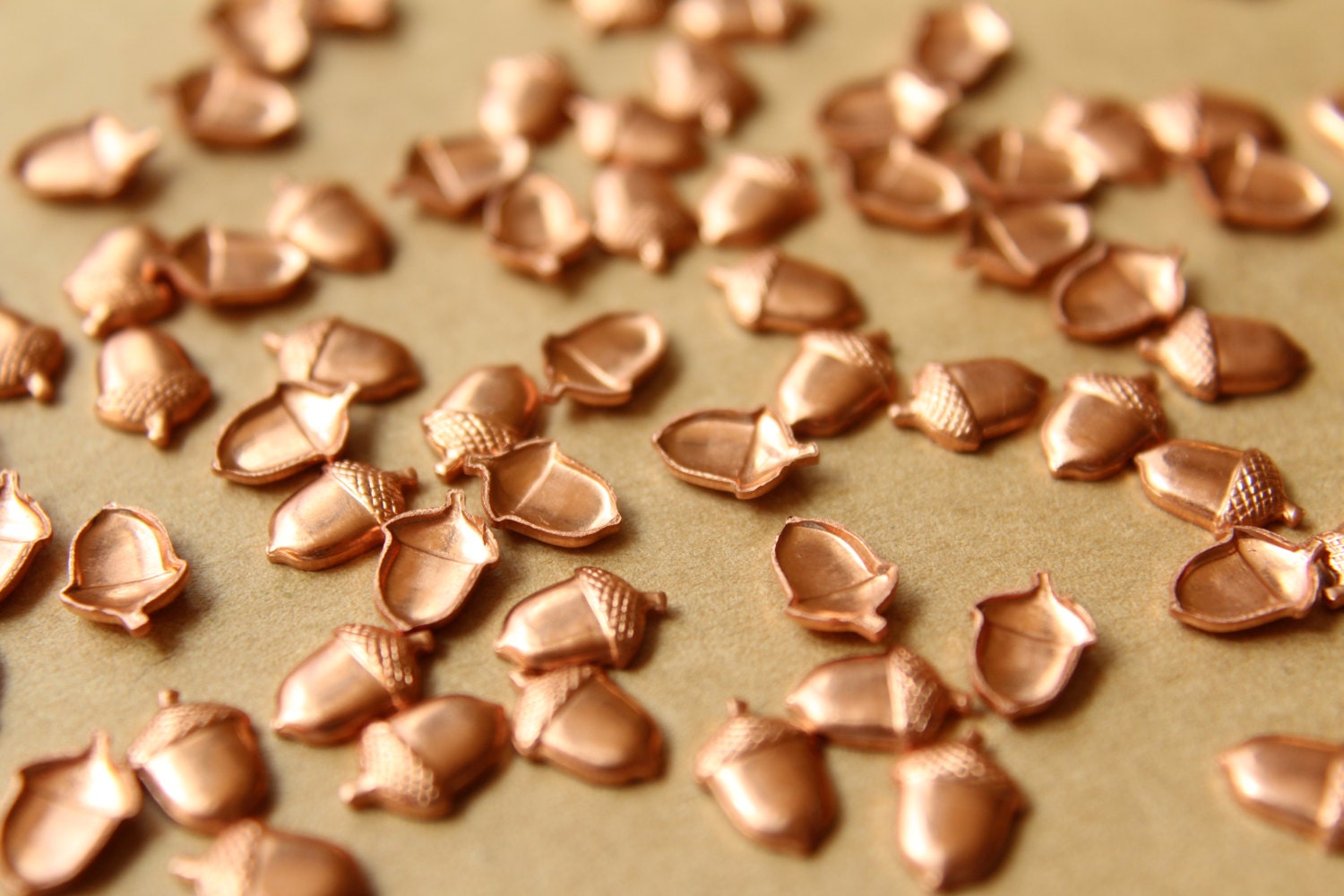10 Pc. Tiny Raw Copper Acorn: 9mm by 7mm Made in USA - Etsy