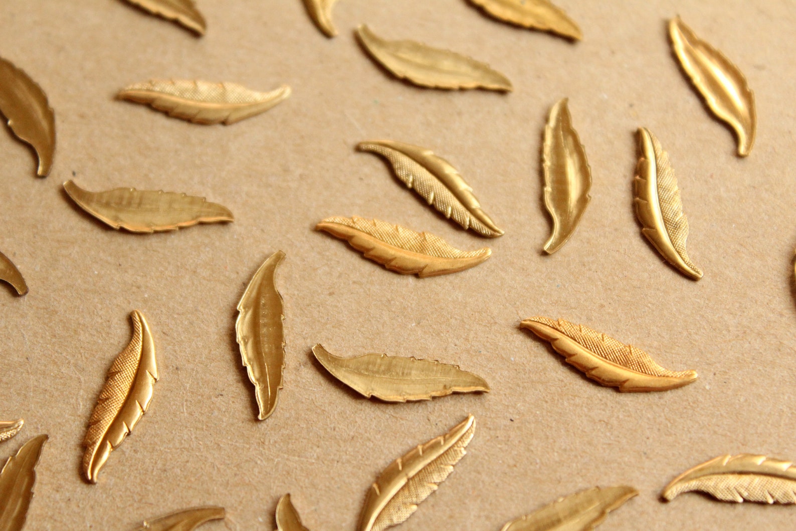 10 Pc. Raw Brass Detailed Feathers: 17mm by 5mm - Made in USA | RB-1147 ...