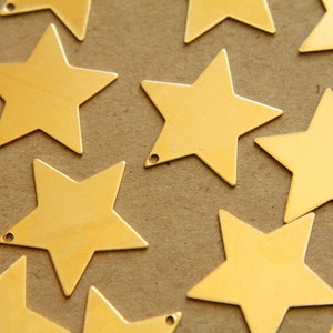 6 Pc. Large Raw Brass Stars: 22mm by 22mm - Made in USA | RB-149 - Etsy