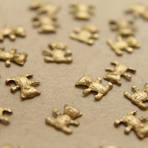 10 Pc. Tiny Raw Brass Teddy Bear: 8mm by 8mm Made in USA RB-333 - Etsy