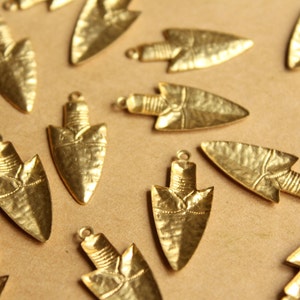 14 Pc. Raw Brass Arrowheads: 26.5mm by 12mm - Made in USA | RB-797 - Etsy