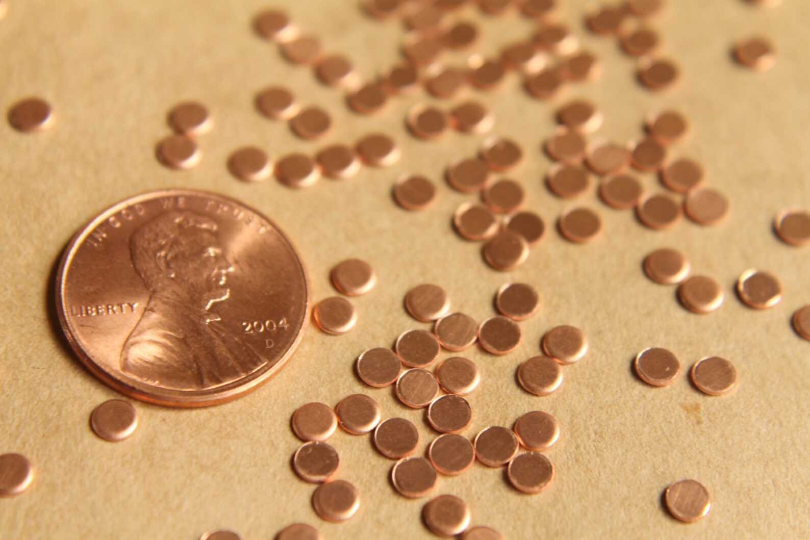 40 Pc. Tiny Raw Copper Circles: 3mm Diameter Made in USA - Etsy