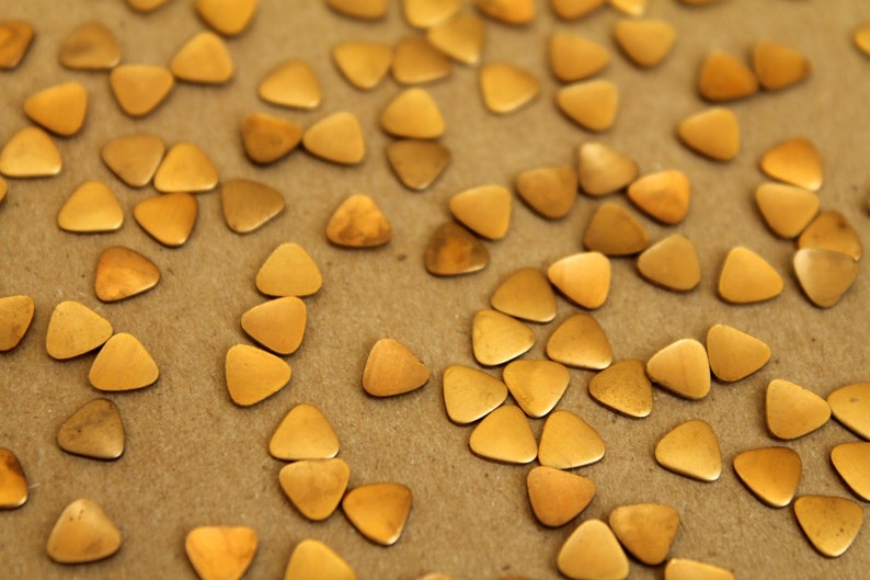 30 Pc. Tiny Raw Brass Rounded Triangles: 5mm by 5mm - Made in USA | RB ...