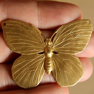 1 Pc. Raw Brass Butterfly Stamping: 52mm by 38mm - Made in USA | RB-121 ...