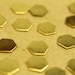 20 Pc. Small Raw Brass Smooth Hexagons: 9mm by 8mm - Made in USA * Also ...
