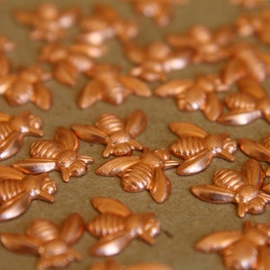 10 Pc. Medium Raw Copper Bees: 12mm by 10.5mm - Made in USA | RB-269 - Etsy