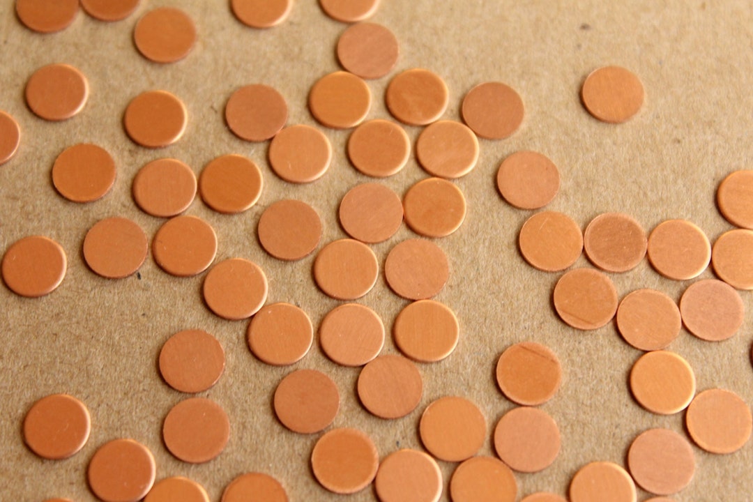 30 Pc. Small Raw Copper Circles: 6mm Diameter - Made in USA | RB-981 - Etsy