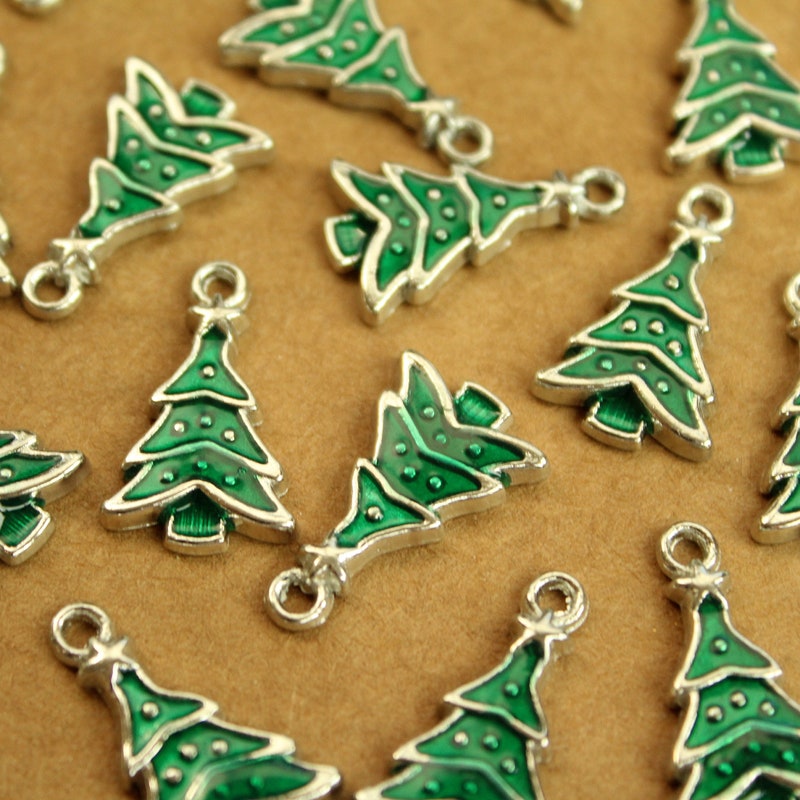 Christmas Enamel Charms - Etsy