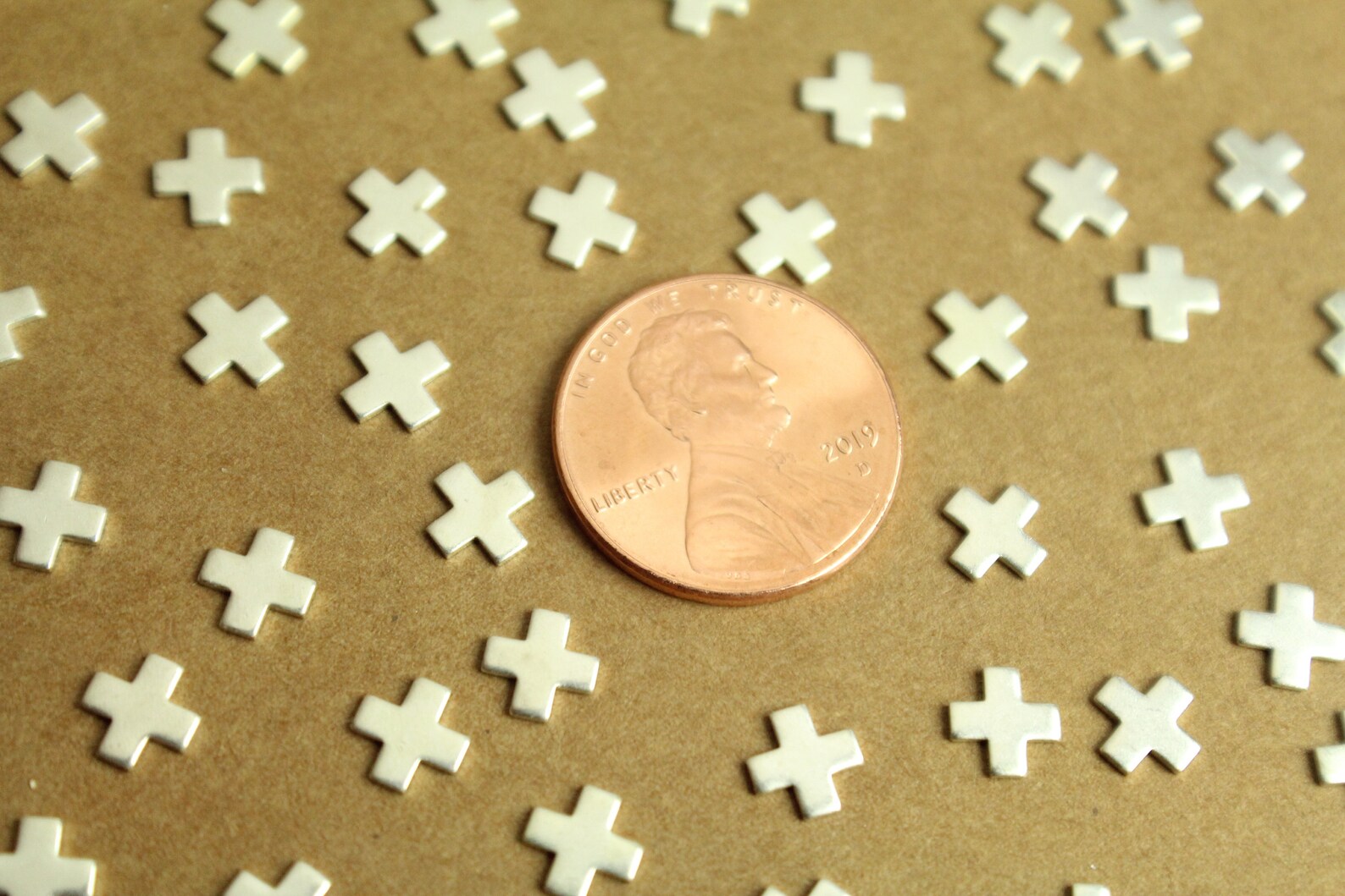 24 Pc. Tiny Silver Plated Brass Plus Sign Stampings: 6mm by - Etsy