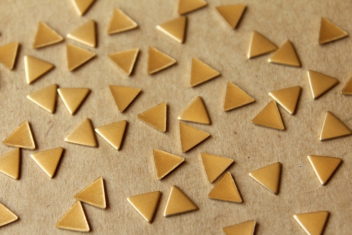 40 Pc. Tiny Raw Brass Triangles 6mm by 6mm Made in USA - Etsy