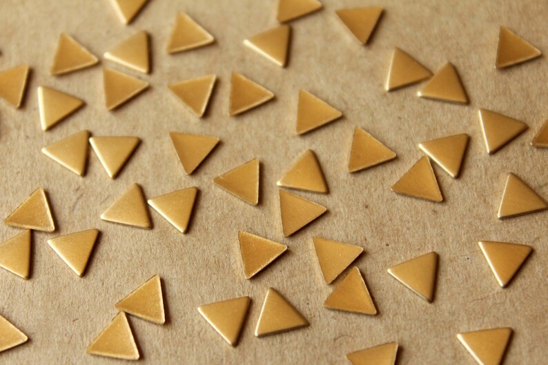 40 Pc. Tiny Raw Brass Triangles 6mm by 6mm Made in USA - Etsy