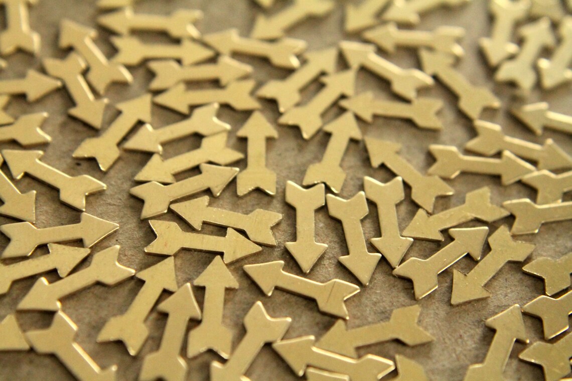 20 Pc. Small Raw Brass Arrows: 14mm by 5mm Made in USA - Etsy