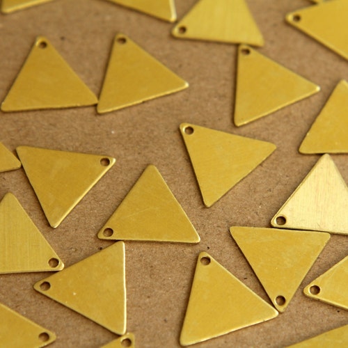 8 Pc. Medium / Large Raw Brass Triangles: 25mm by 25mm Made - Etsy