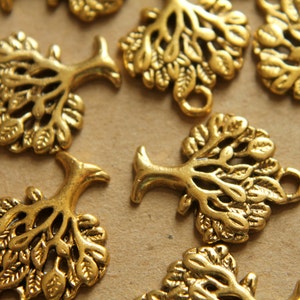 15 Pc. Tibetan Style Tree Charms Pendants Antique Gold | MIS-013 - Etsy