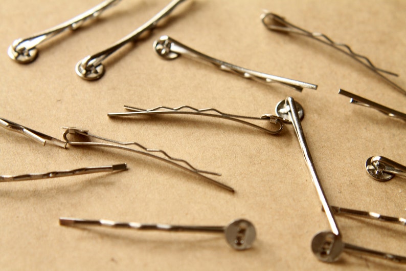 30 Pc Silver Bobby Pins 7mm Pad Fi 126 Etsy