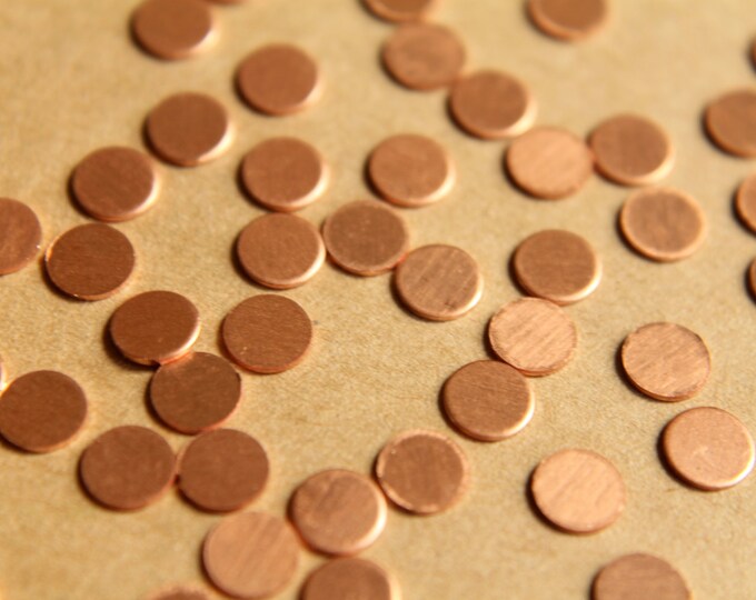 36 Pc. Tiny Raw Copper Circles: 5mm Diameter Made in USA - Etsy