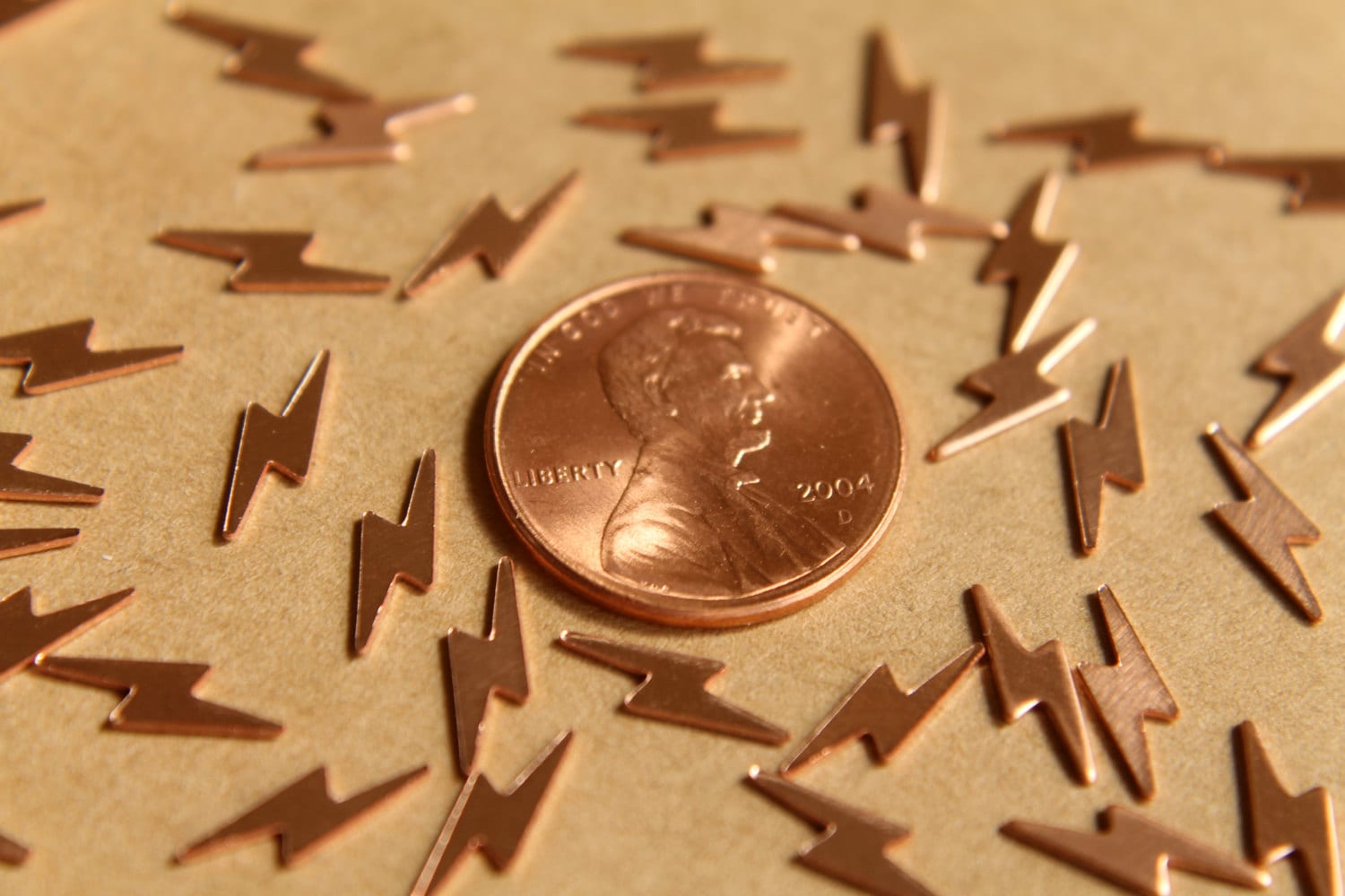 20 Pc. Tiny Raw Copper Lightning Bolts: 10.5mm by 3.9mm Made - Etsy