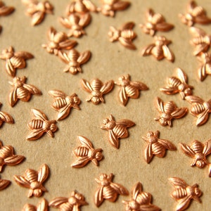 12 Pc. Tiny Raw Copper Bees: 7mm by 6mm - Made in USA | RB-594 - Etsy