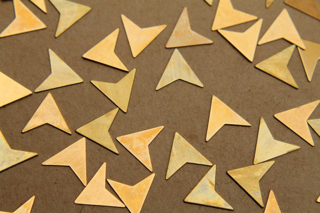 18 Pc. Medium Raw Brass Flat Arrow Tip: 14mm by 15mm - Made in USA ...
