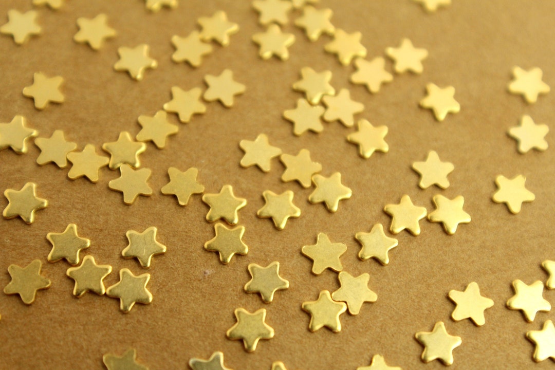 24 Pc. Tiny Gold Plated Brass Stars: 5mm by 5mm - Made in USA | GLD-134 ...