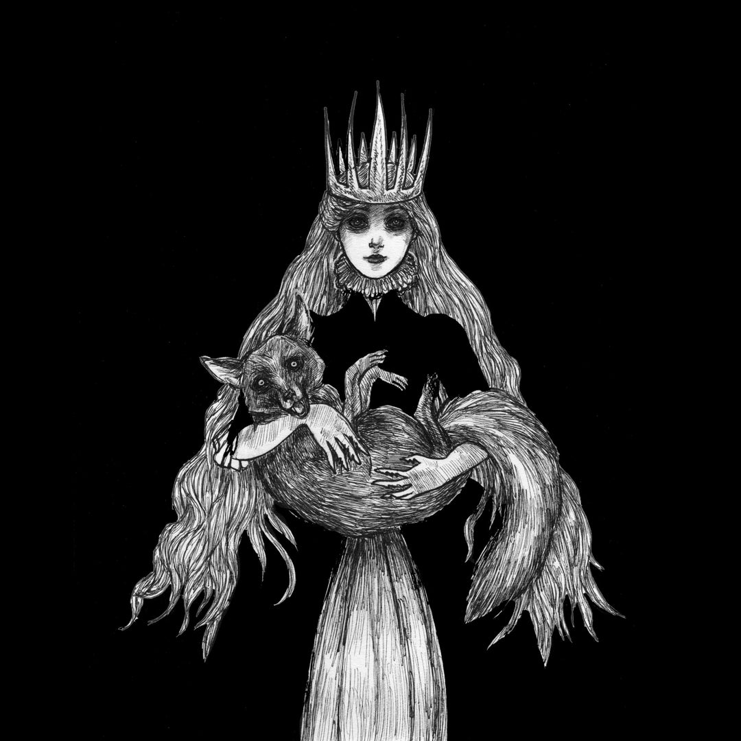 Fox Familiar Fine Art Print- Gothic Art, Witch Art , Fox - Etsy