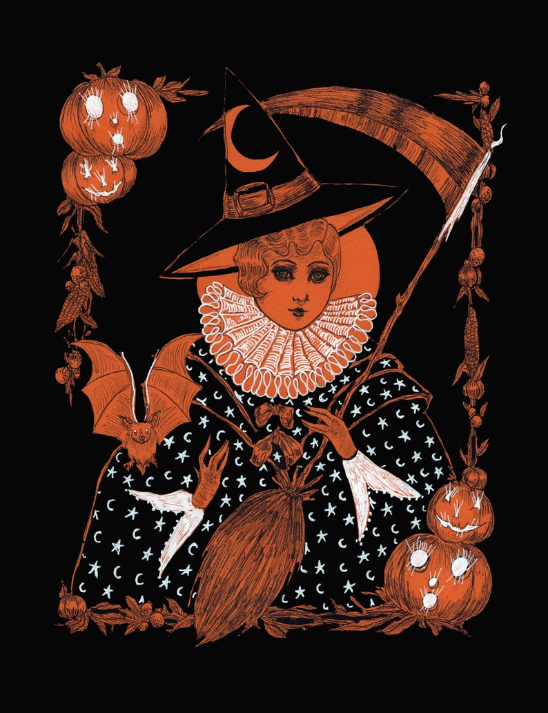 Witches Bane of Moon and Wane Art Print - Etsy