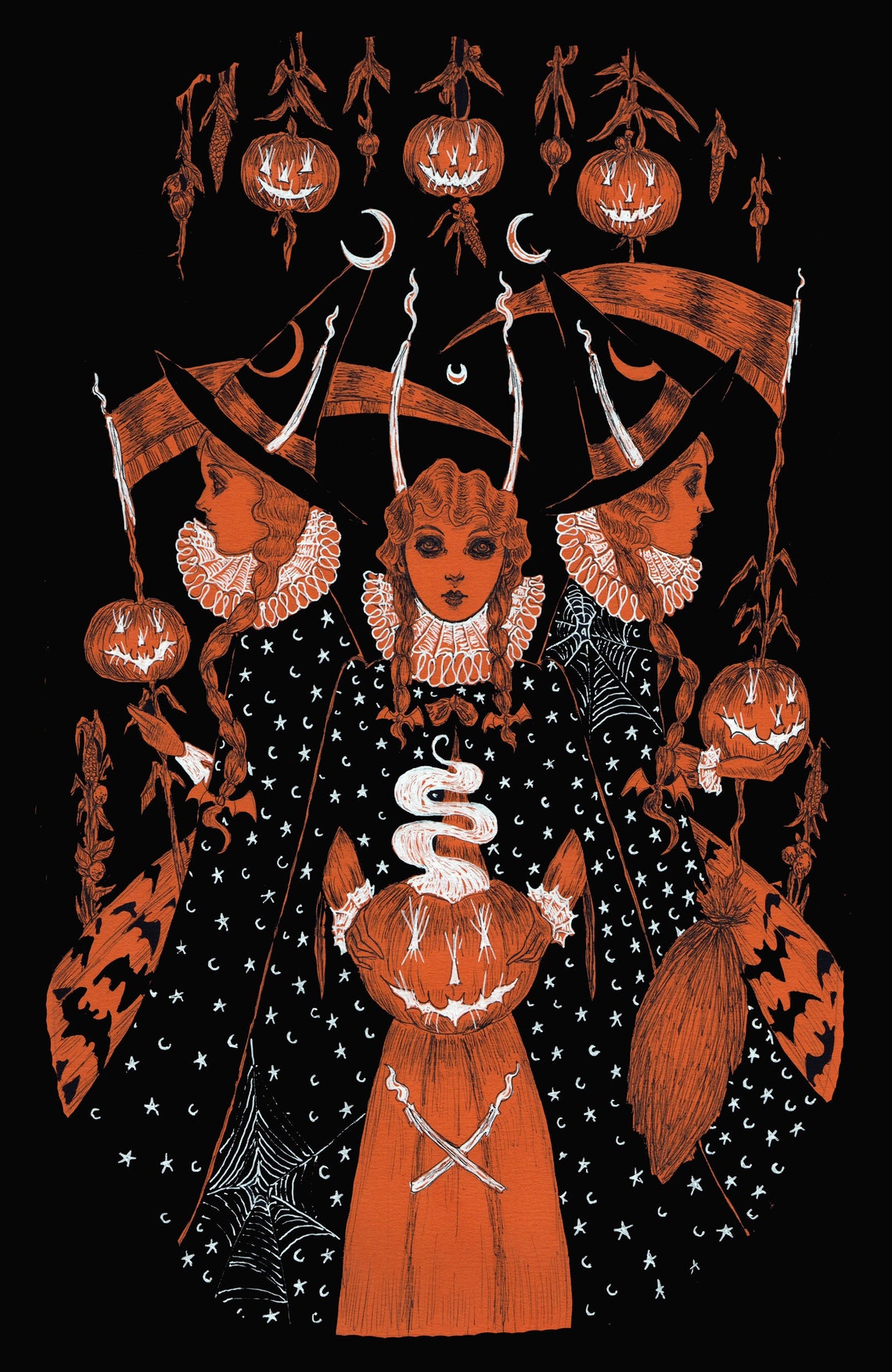 This Samhain Eve fine Art Print Dark Art Halloween Art - Etsy