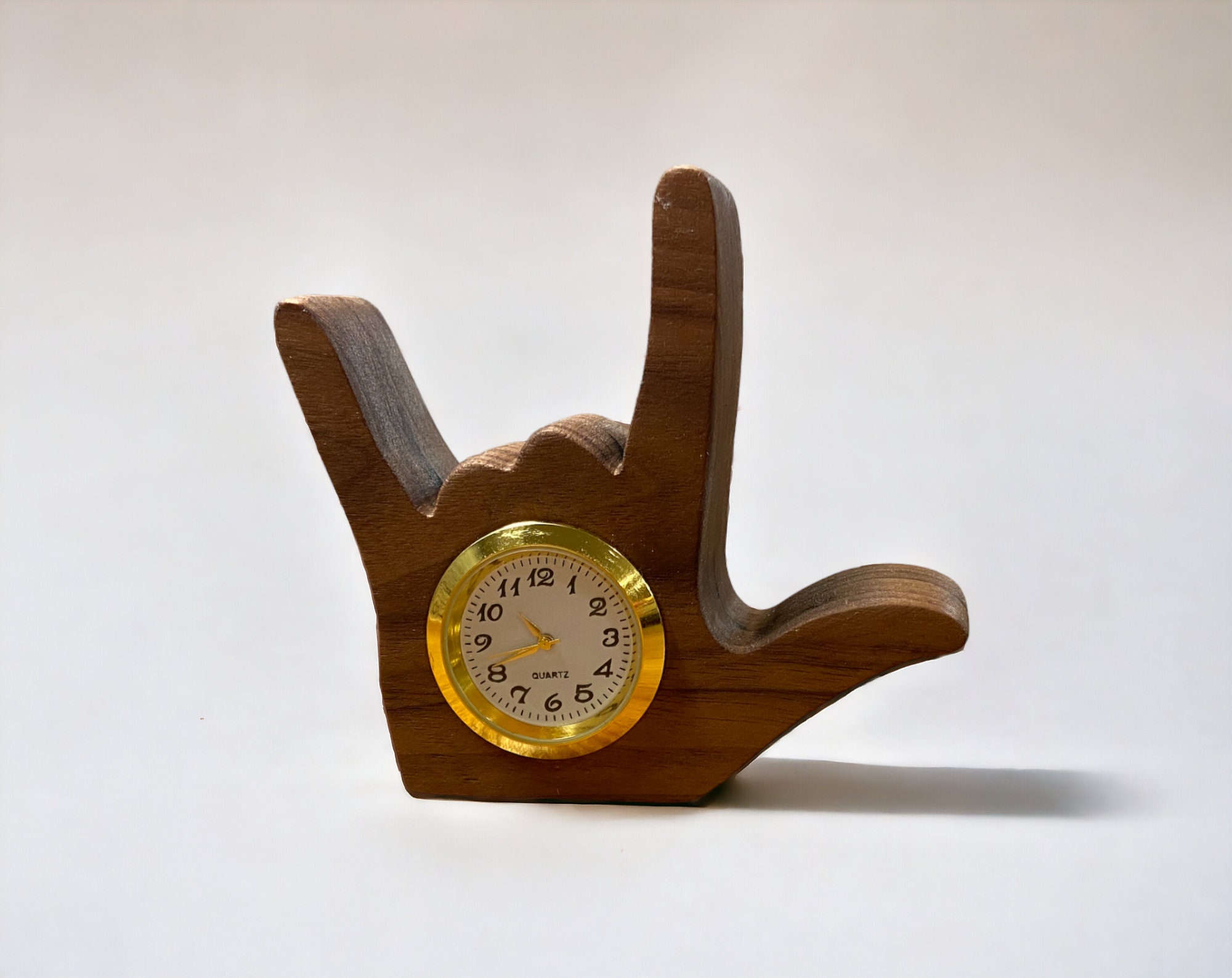ASL i Love You Walnut Clock, Mini i Love You Clock, Valentine's Day ...
