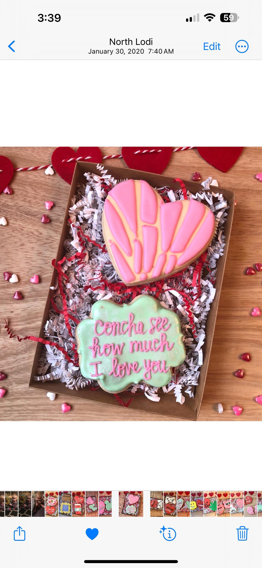 Concha Valentines Day Cookie Gift Box - Etsy