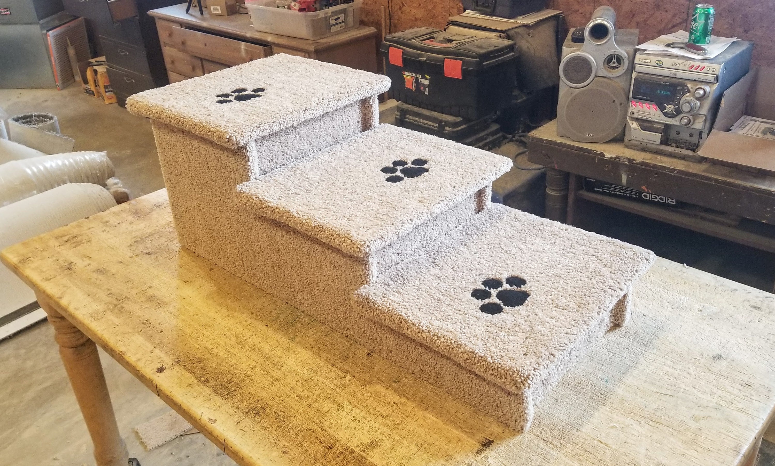 pet stairs for big dogs, sturdy dog stairs, 15high X 17wide X 38D ...