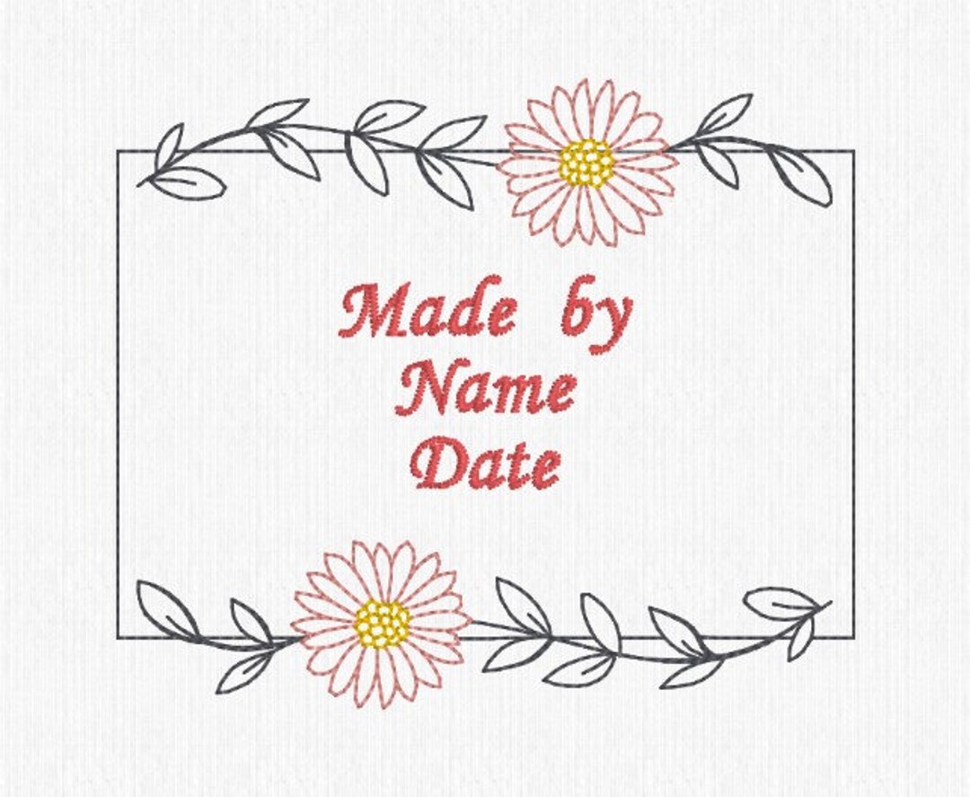 Daisy Flower Quilt Label - Etsy