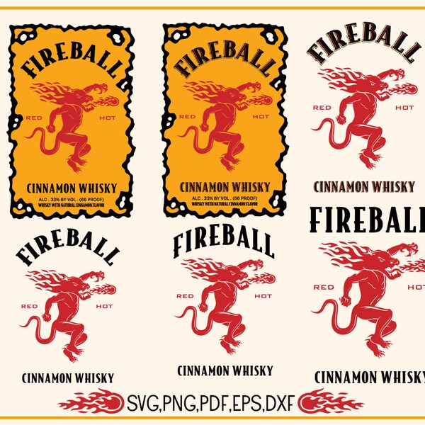 Fireball Whiskey - Etsy