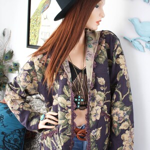 Vintage Bohemian Floral Hooded Cloak With Rose Design - Etsy